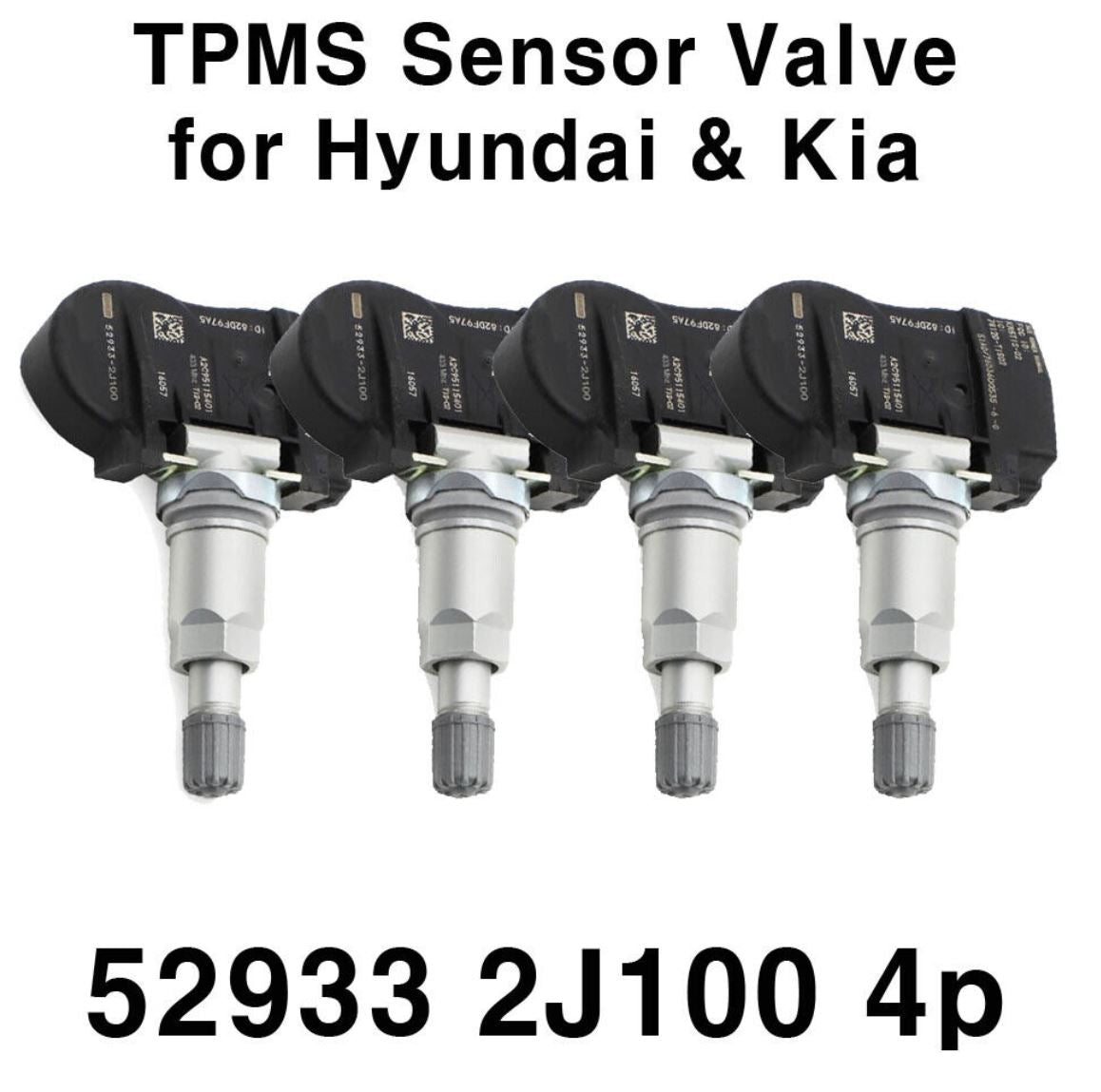 OEM TPMS Sensor Valve 529332J100 4p Set for Hyundai Genesis G80 Kia So