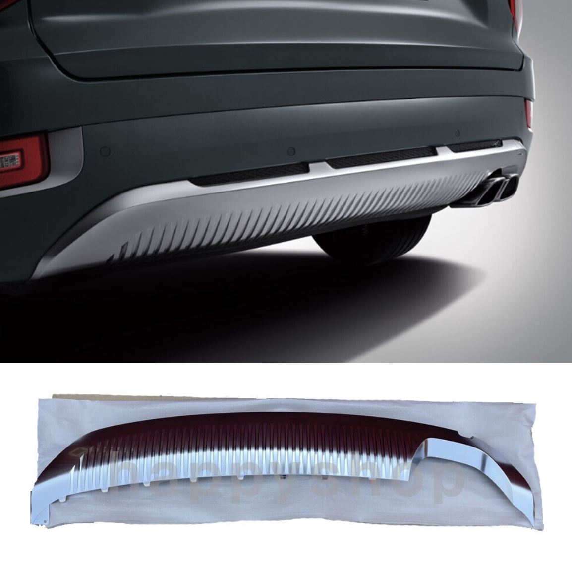 Genuine OEM Chrome Skid Plate Rear Bumper 86671-S8200 for Hyundai Pali