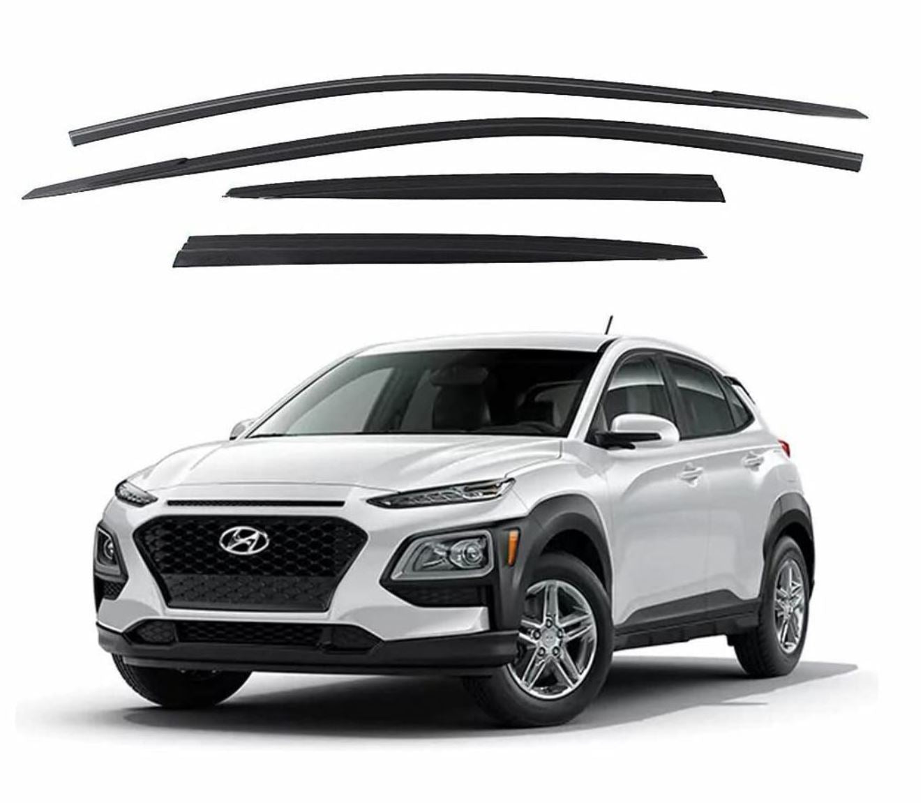 New Safe Smoke Window Visor Sun Rain Vent Guard 4 Pcs Set for Hyundai