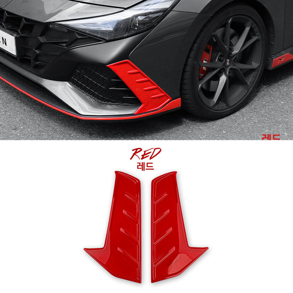 Glossy Point Front Bumper Side Garnish Cover 2P for Hyundai Elantra N