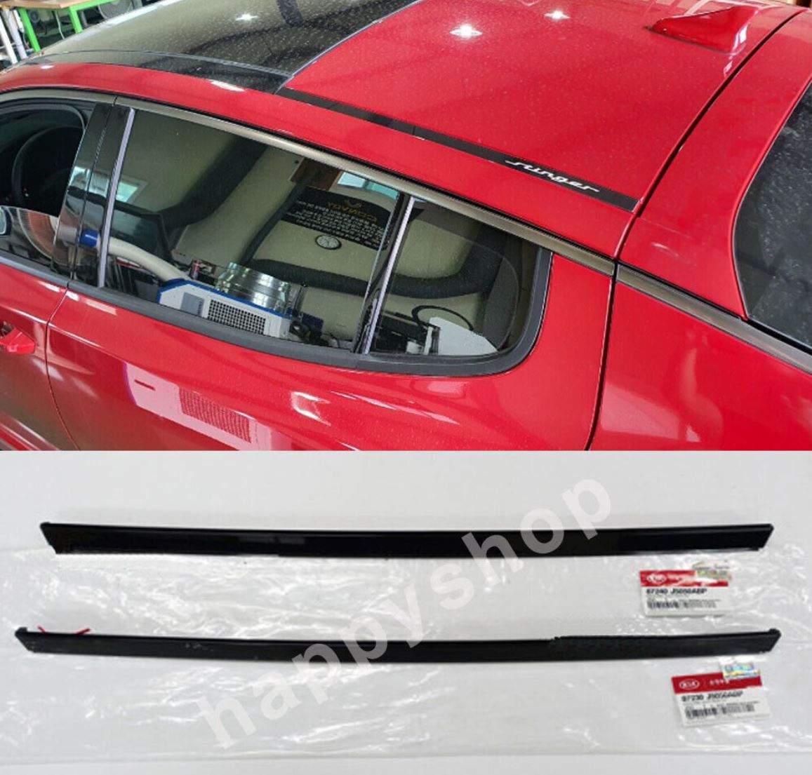 OEM Roof Molding Trim Sliding LH+RH 2p for Kia Stinger (Sunroof Type)